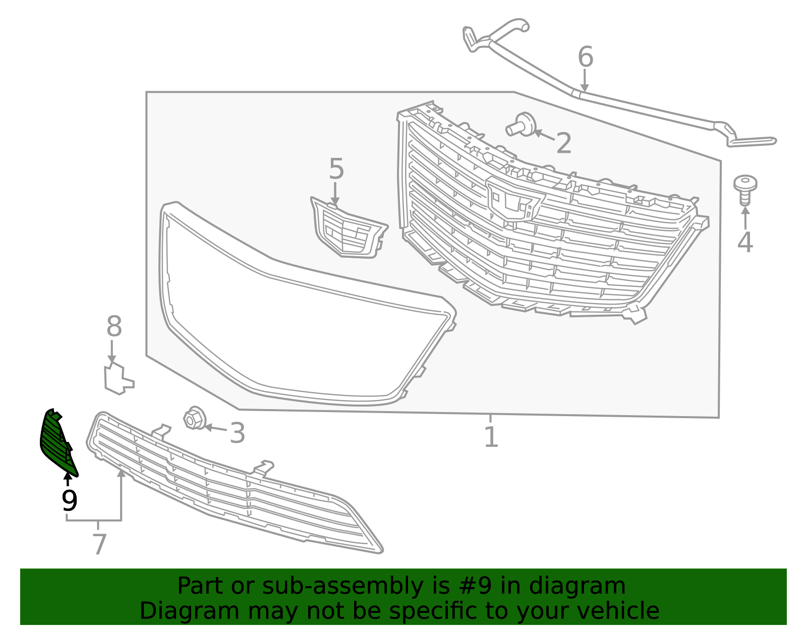84313932 - 2020-2024 Cadillac XT5 - Front Grille Filler | Partners Chevy