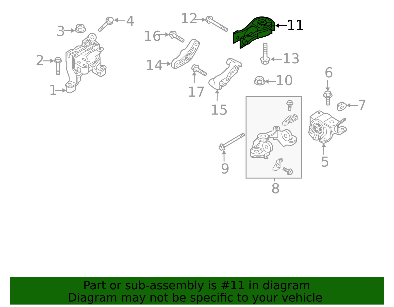 2018-2025 Mazda Engine Torque Strut KN0W-39-040 | OEM Parts Online