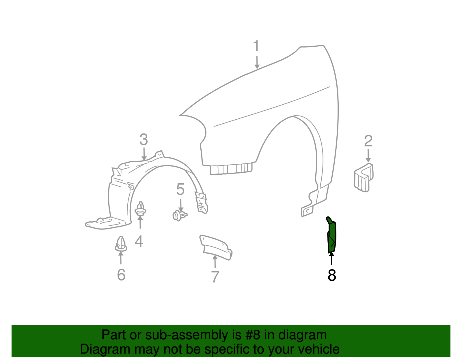Hyundai - 84141-3D000 - Rear Insulator - 1999-2005 Hyundai Sonata | OEM ...