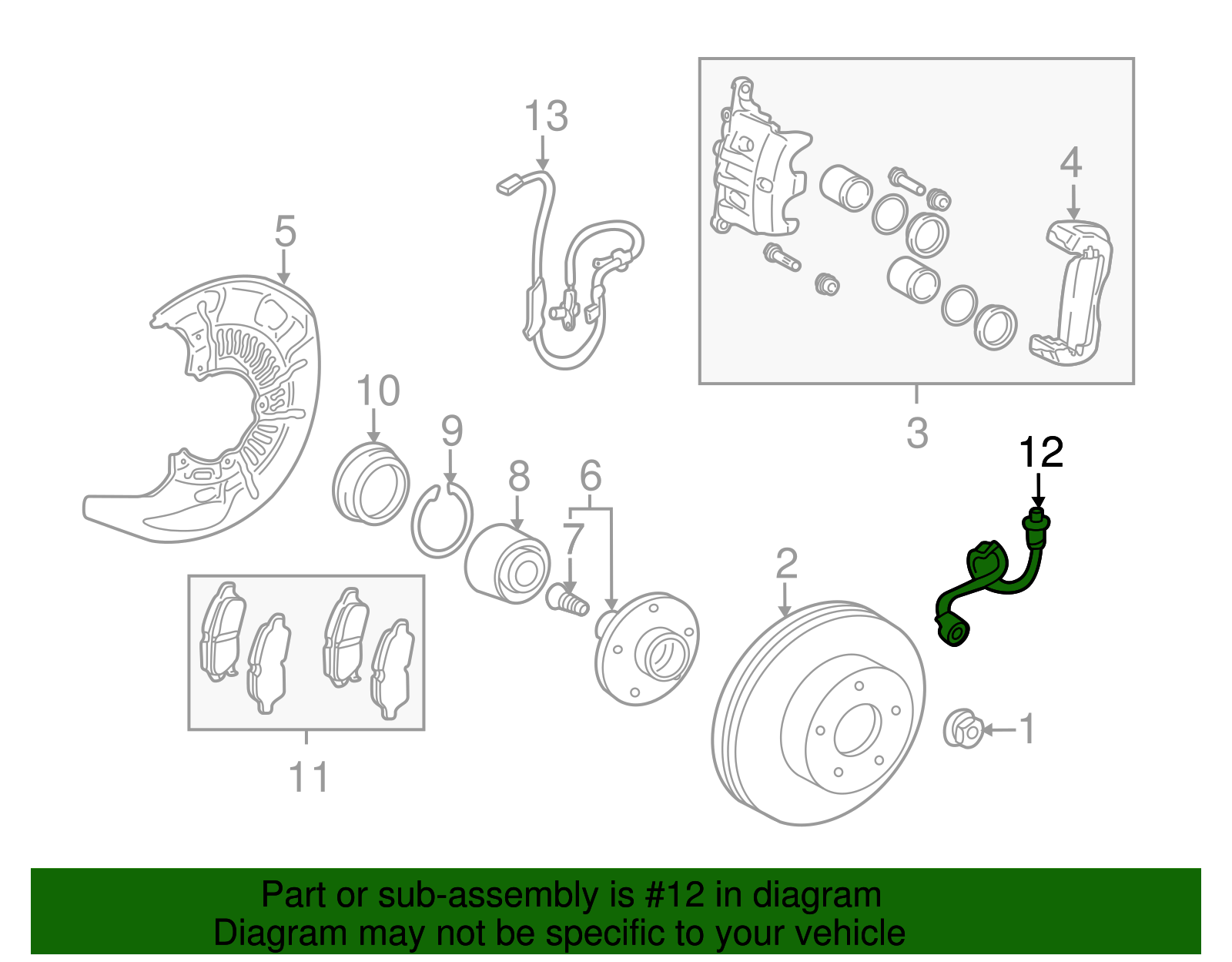 90947-A2097 - Brake Hose - 2015-2020 Toyota Sienna | Nucar Toyota Parts