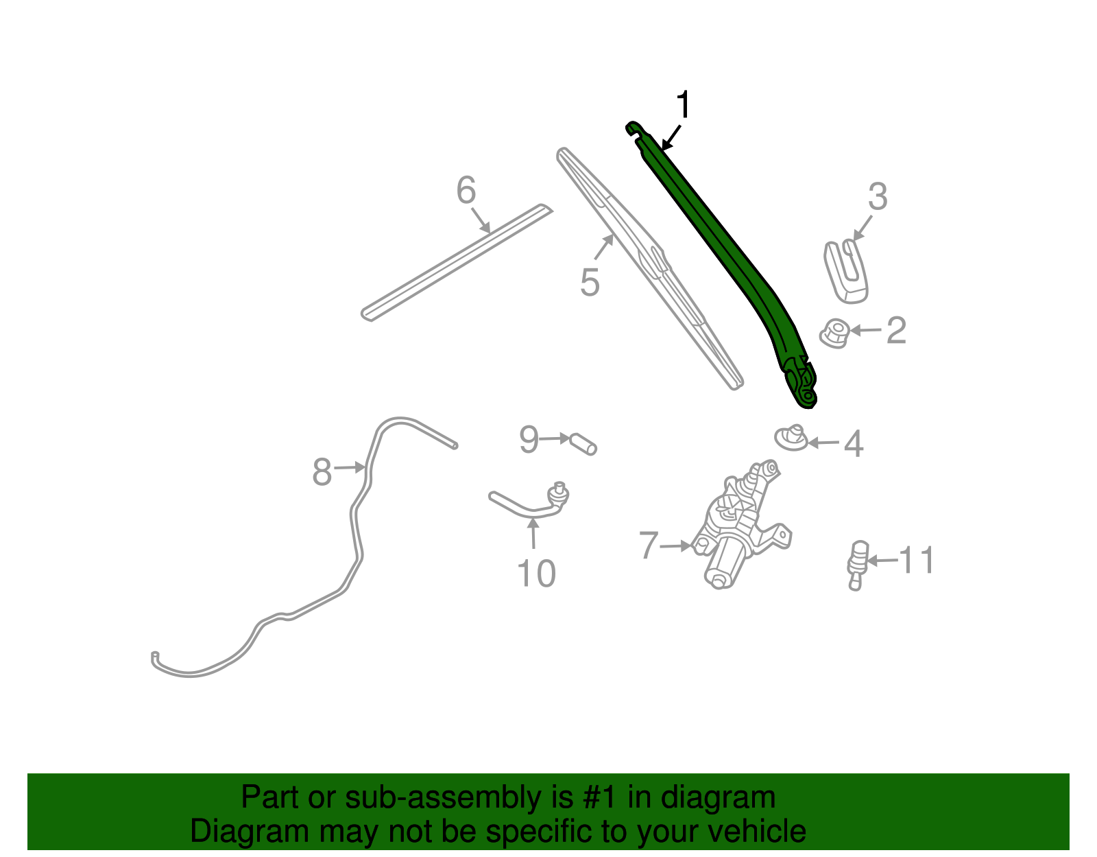 2003-2009 Nissan 350Z Wiper Arm 28781-CD001 | My Nissan Part