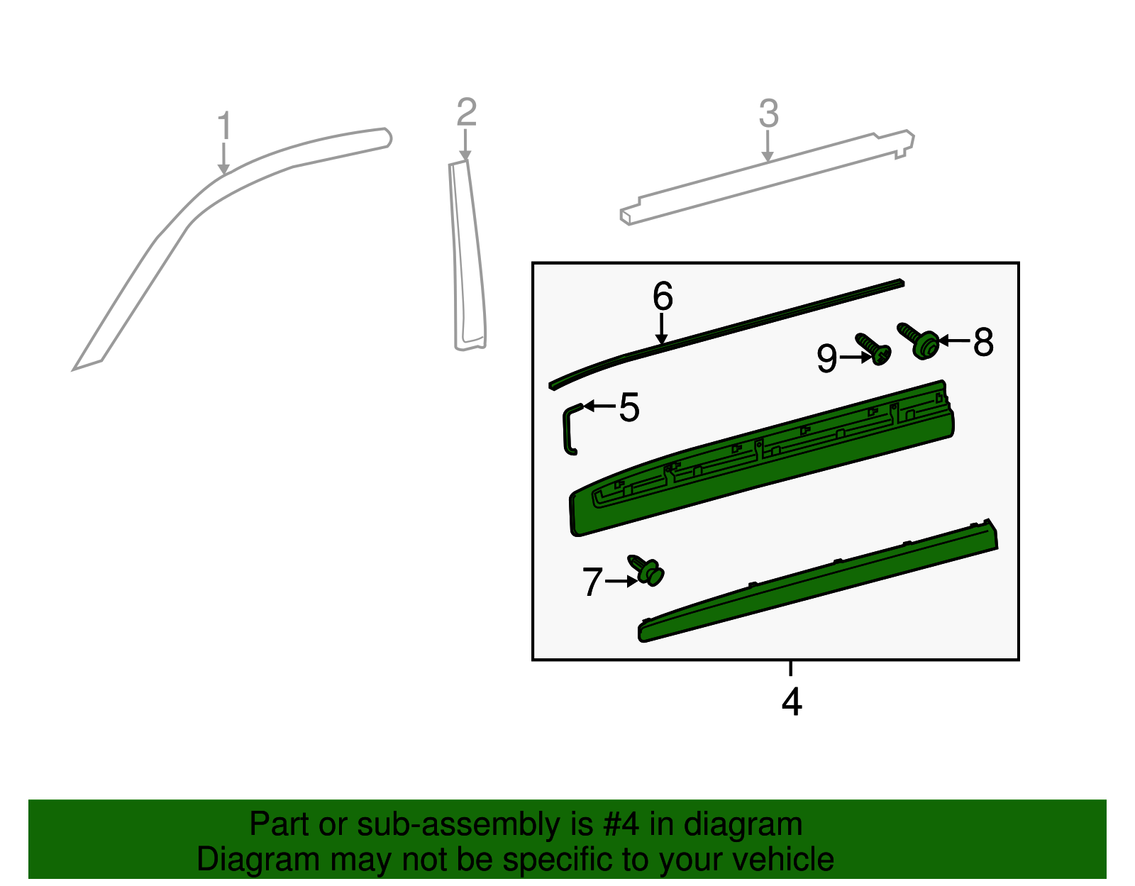 2013-2015 Toyota Land Cruiser Body Side Molding 75071-60120-B1 | Toyota ...