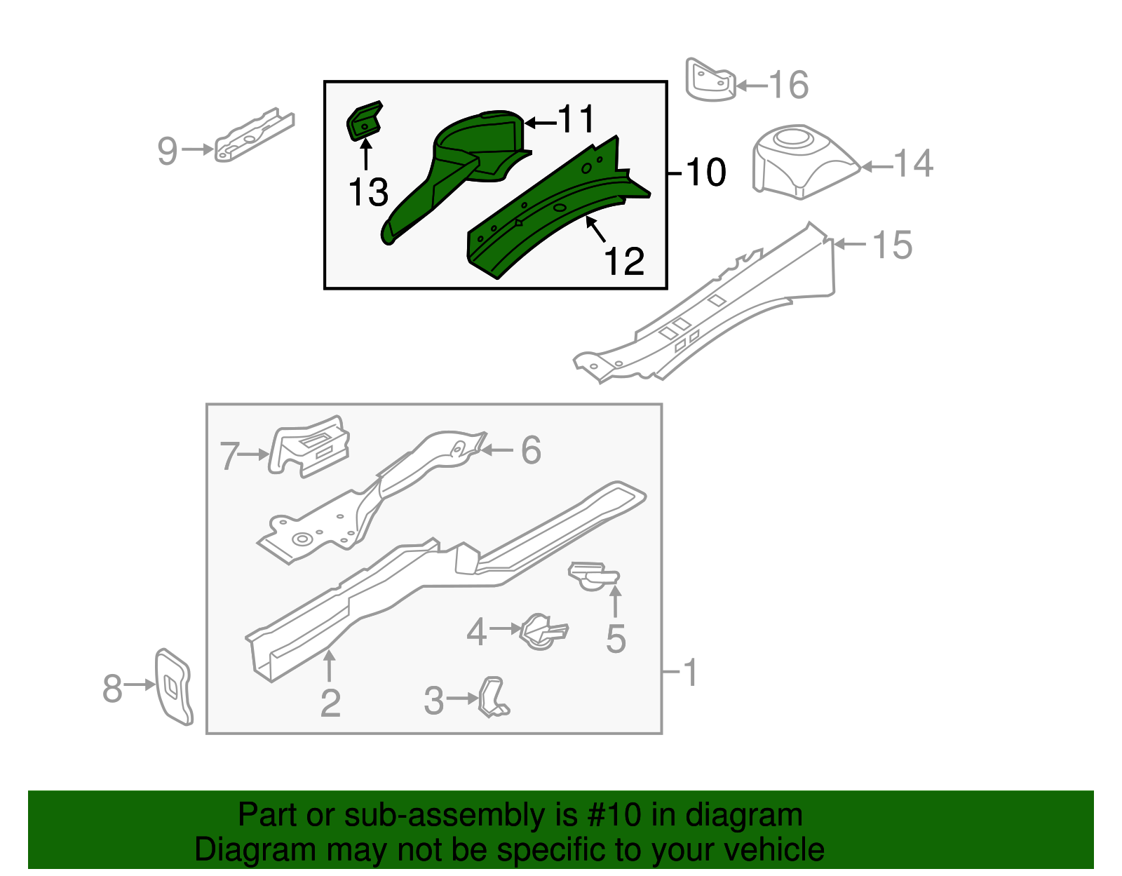 2015-2018 Volkswagen Jetta Apron Assembly 5C6-805-116-A | VW Direct ...