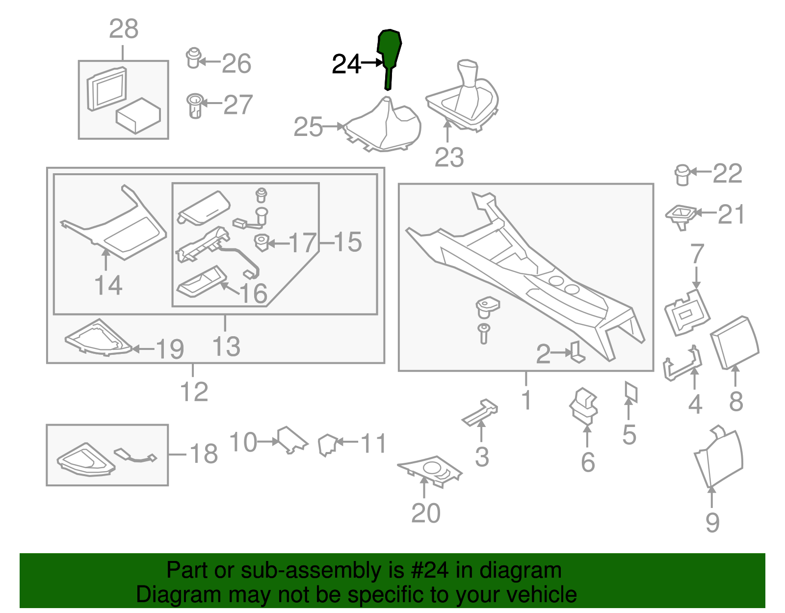 25167570652 - 2008-2015 BMW Shift Knob (25-16-7-570-652) | BMW of South ...
