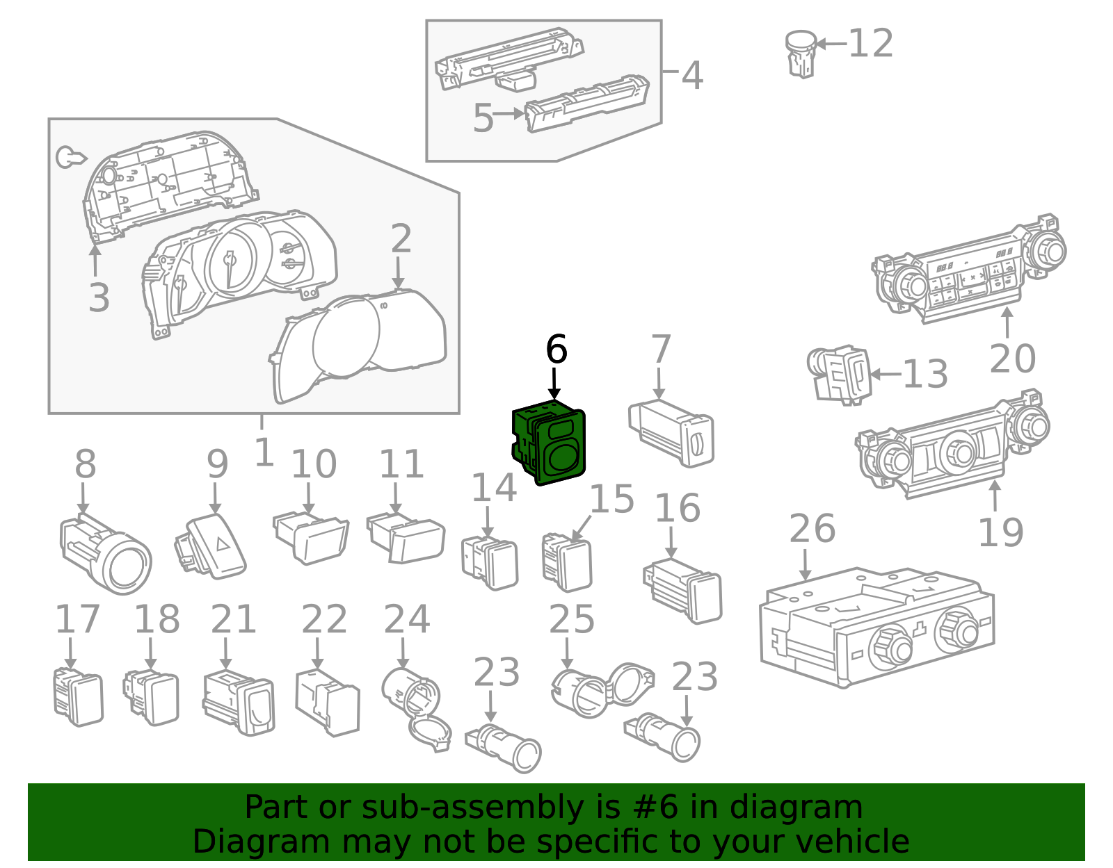 2000-2024 Toyota Mirror Switch 84870-34010 | OEM Parts Online