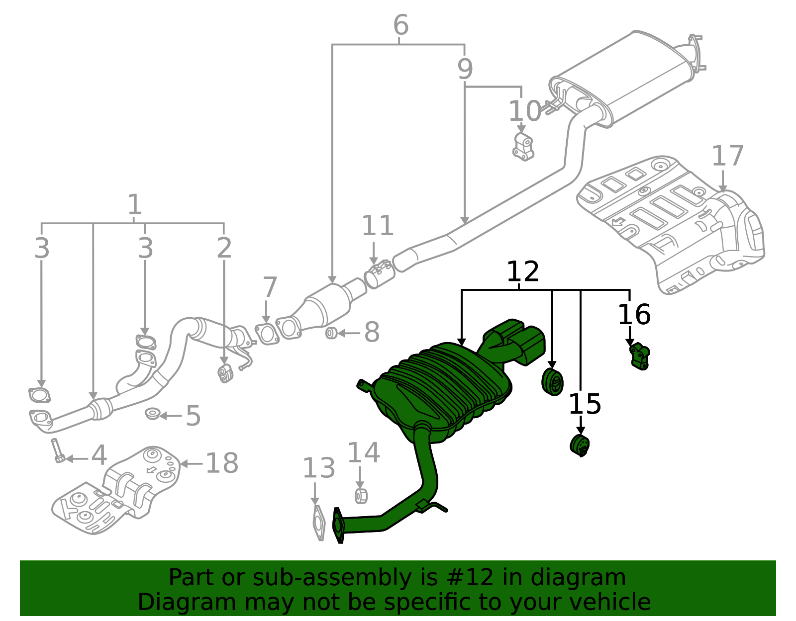 2023-2025 Hyundai Palisade Muffler 28710-S8300 | OEM Parts Online