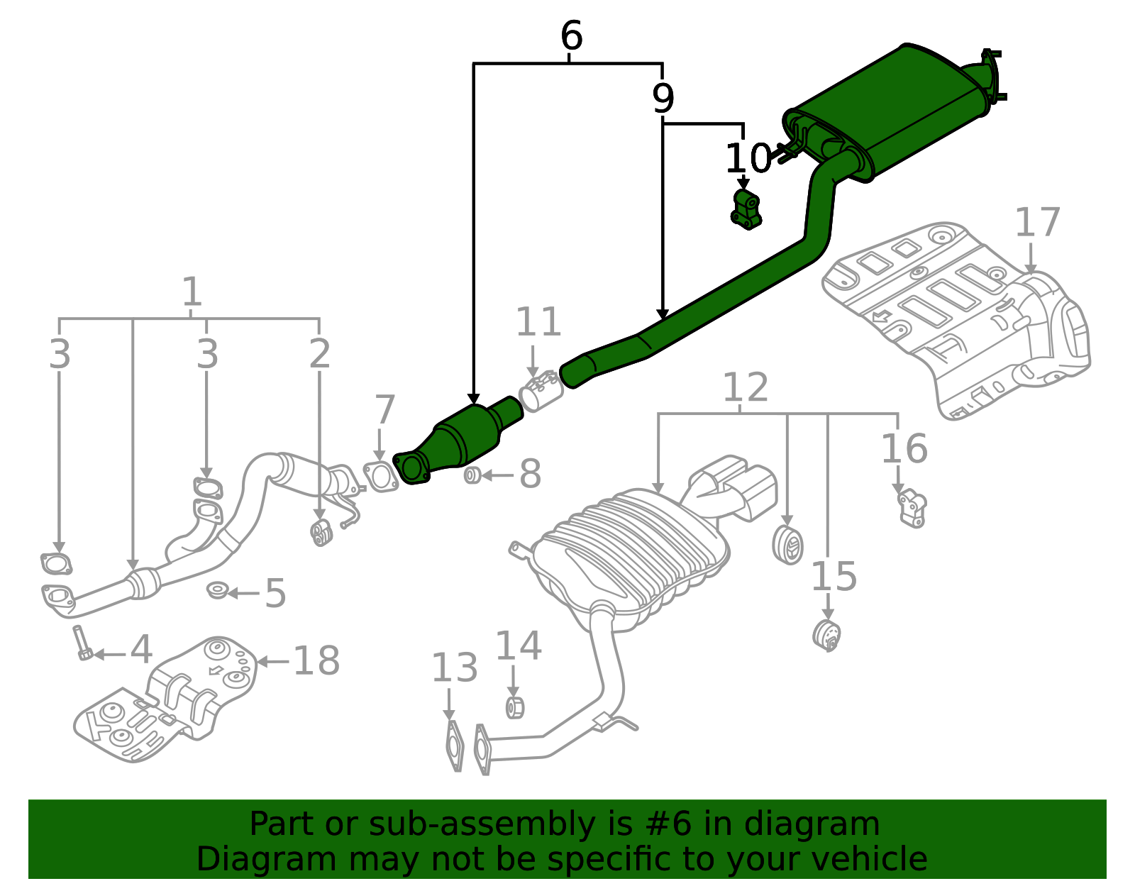 2023-2025 Hyundai Palisade Muffler & Pipe Assembly 28600-S8330 | QuirkParts
