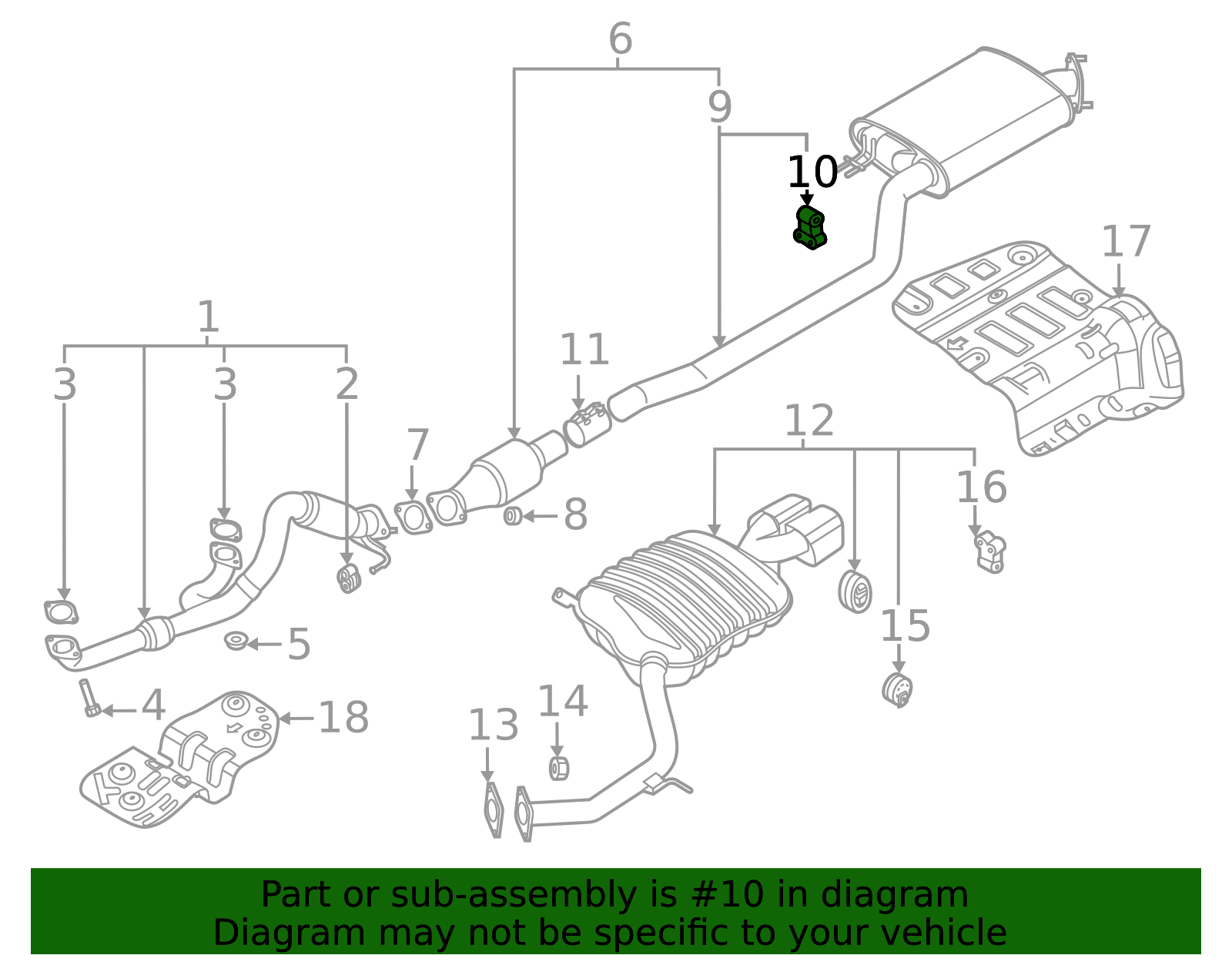2020-2025 Hyundai Front Muffler Hanger 28780-S1100 | MotorMotor