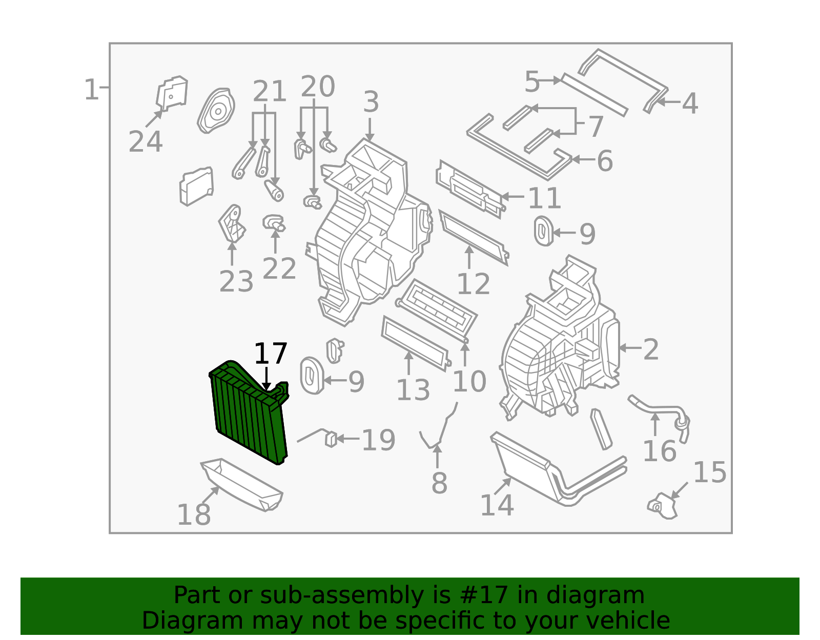 2006-2011 Kia Evaporator Core 97139-1G000 | OEM Parts Online