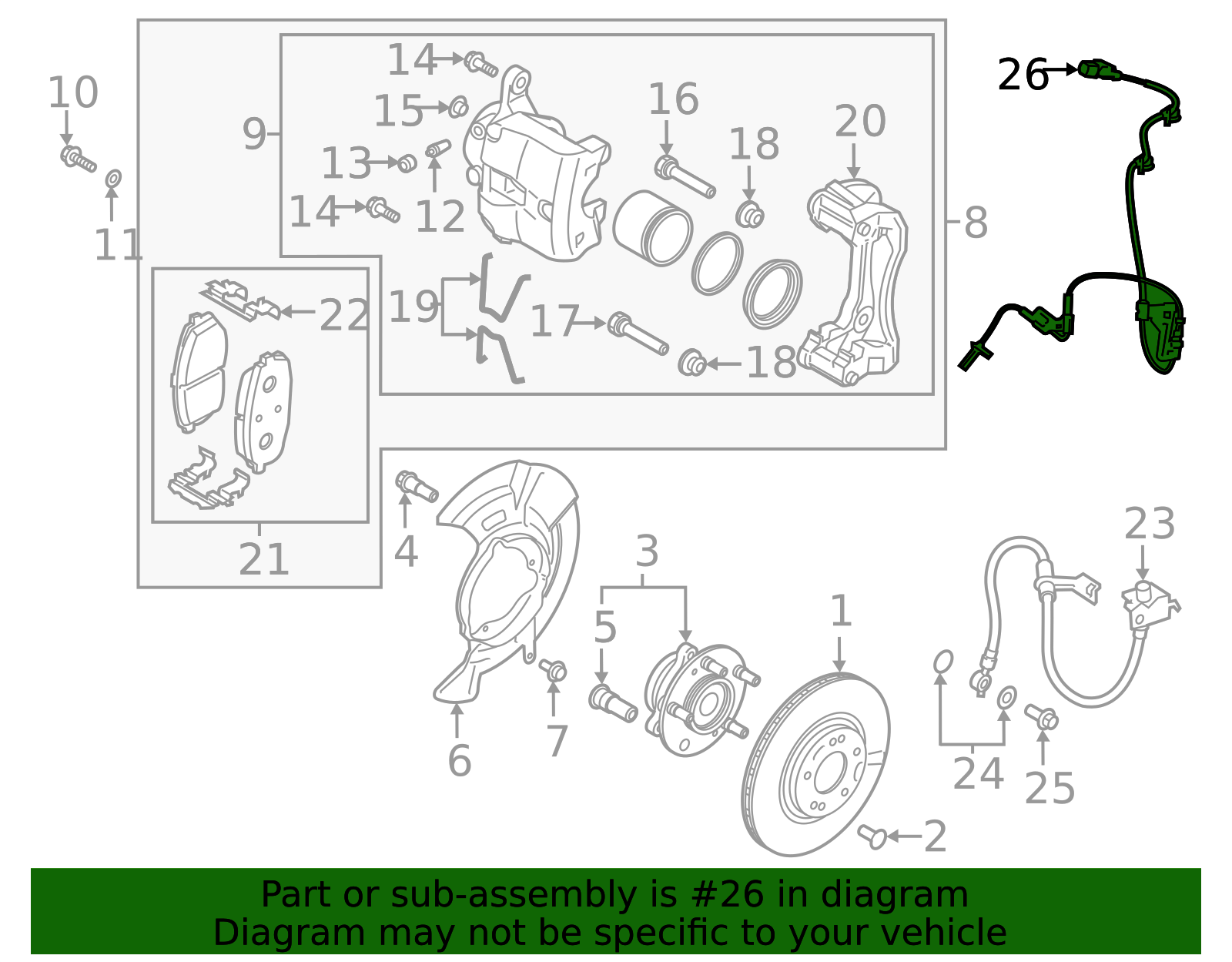 2019-2021 Hyundai Veloster Front Speed Sensor 59830-J3000 | MotorMotor