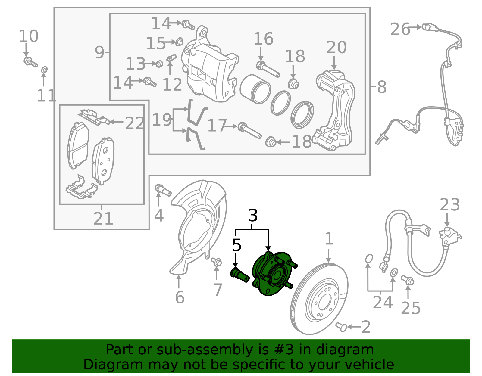 Genuine Hub Assembly for 2018-2021 Hyundai | Part# 51750-F0000 ...