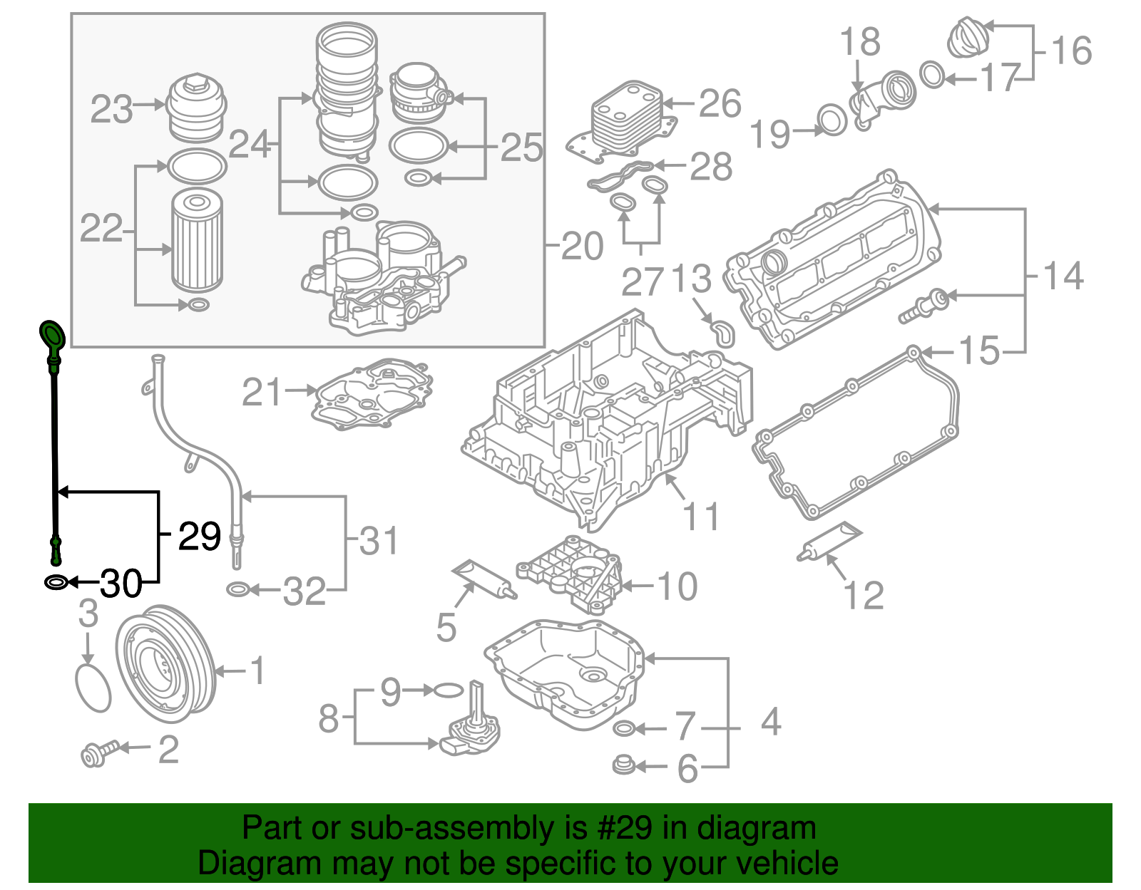 2009-2010 Volkswagen Touareg Dipstick 059-115-611-AA | OEM Parts Online