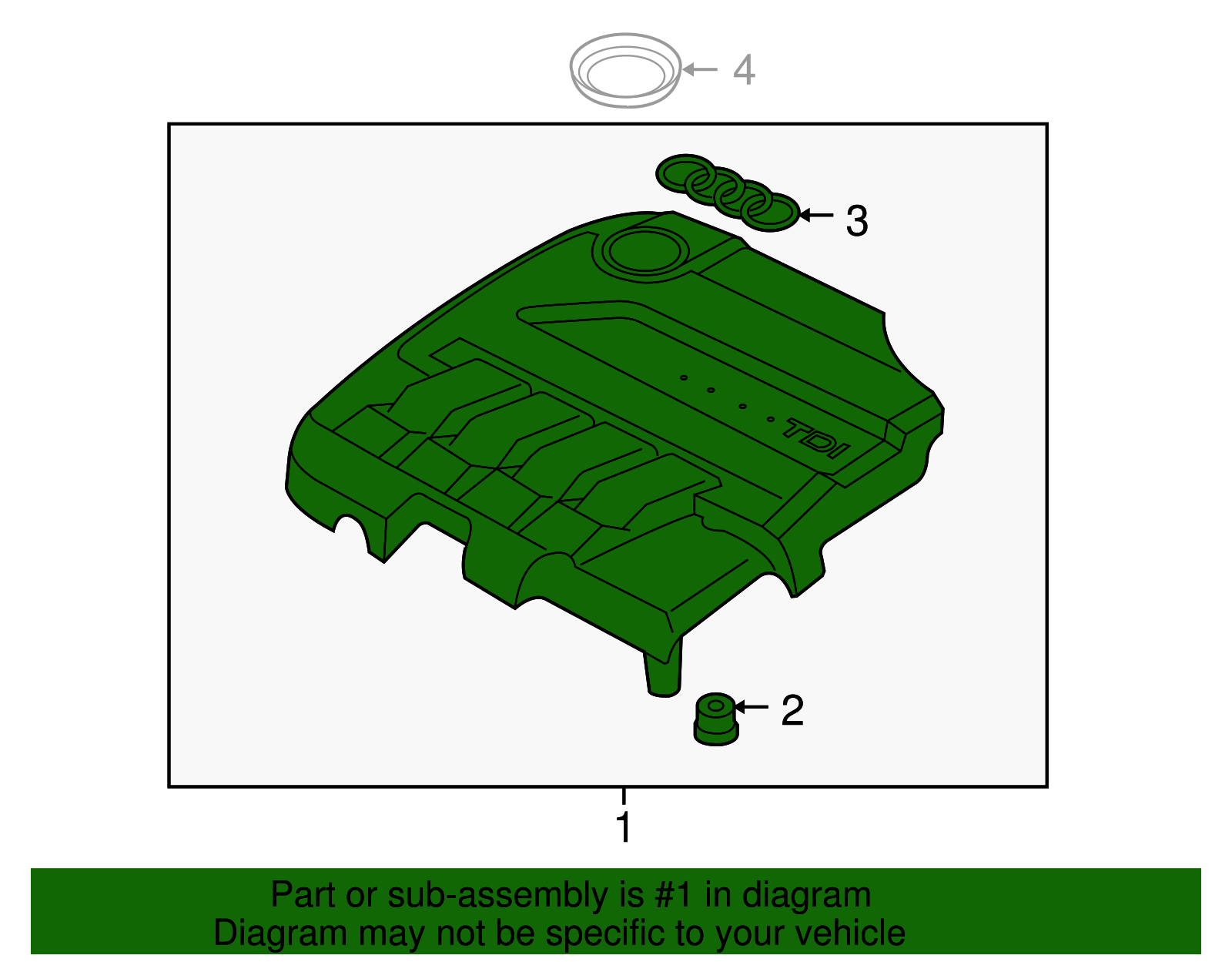 2010-2013 Audi A3 Engine Cover 03L-103-925-AN | Audi USA Parts