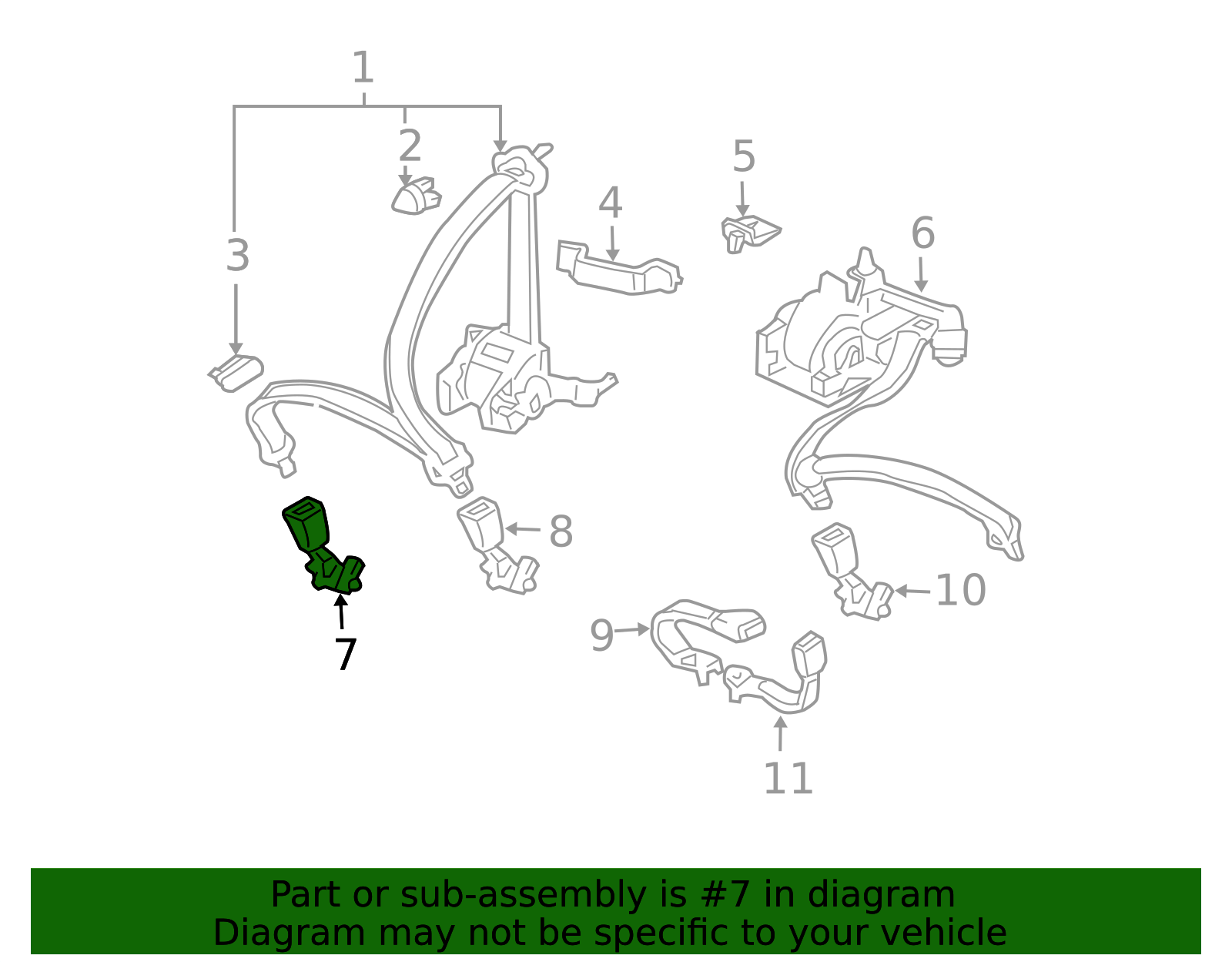 2003-2008 Honda Pilot 2003-2008 Honda Pilot - Anchor Set R Rear Seat ...
