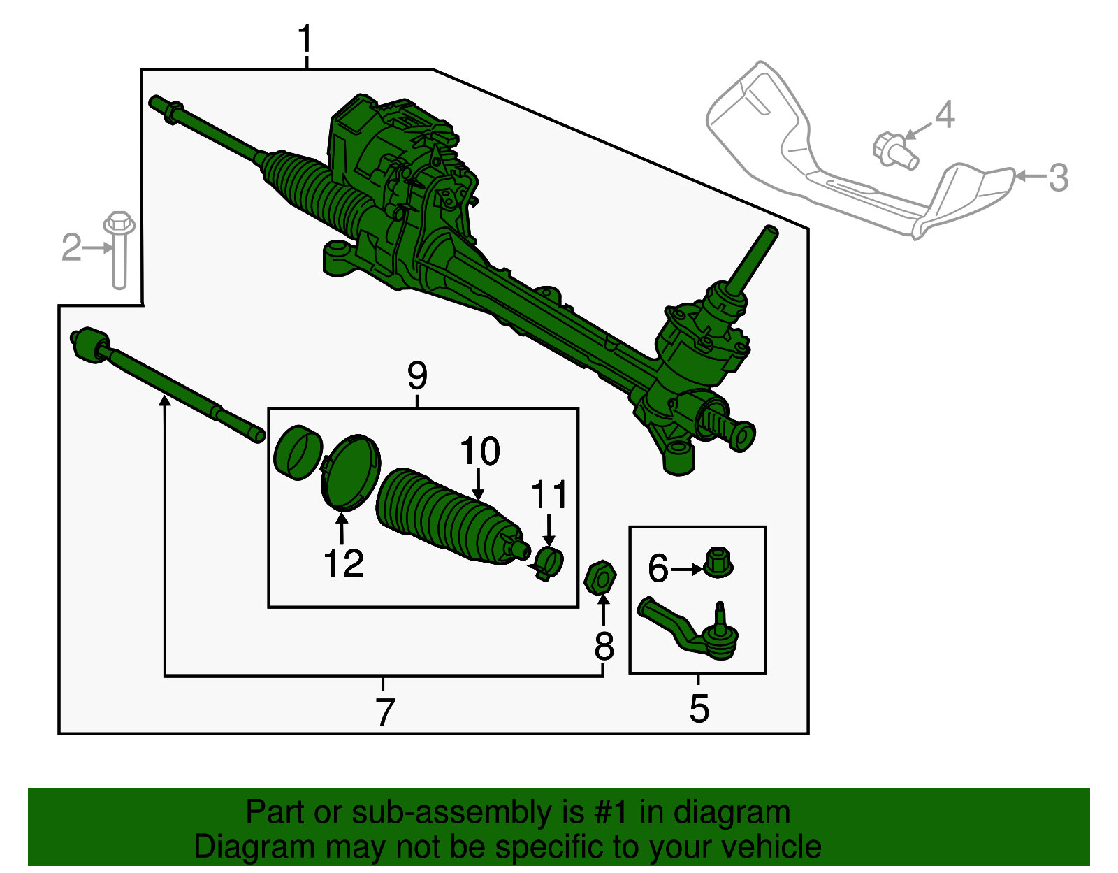 2015-2018 Lincoln MKC Motorcraft™ Rack And Pinion Assembly STE-860 ...