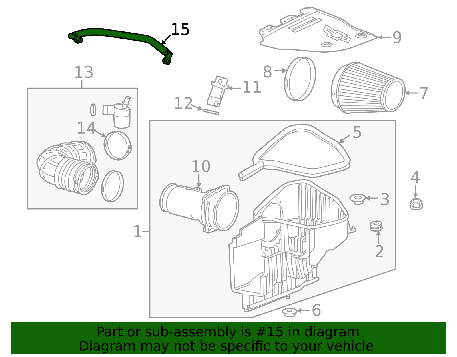 12653645 - Positive Crankcase Ventilation (PCV) Tube - 2014-2015 ...