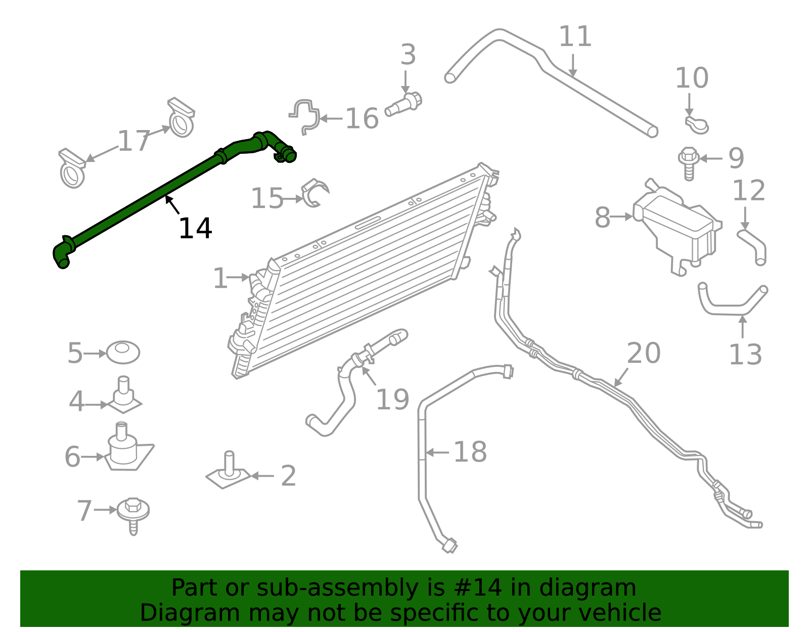 2017-2024 Ford Radiator Coolant Hose HC3Z-8597-C | OEM Parts Online