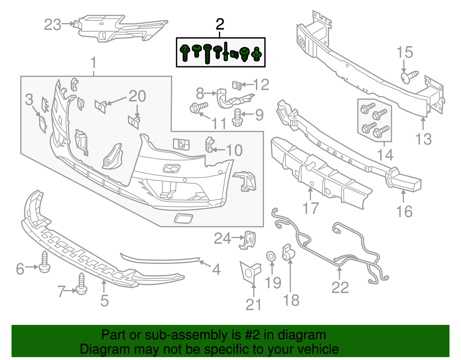 2015-2020 Audi Bumper Cover Mount Kit 8V0-098-623-A | OEM Parts Online