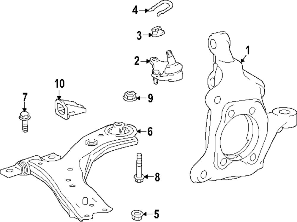 2024-2025 Toyota Grand Highlander Lower Control Arm 48068-0E110 ...