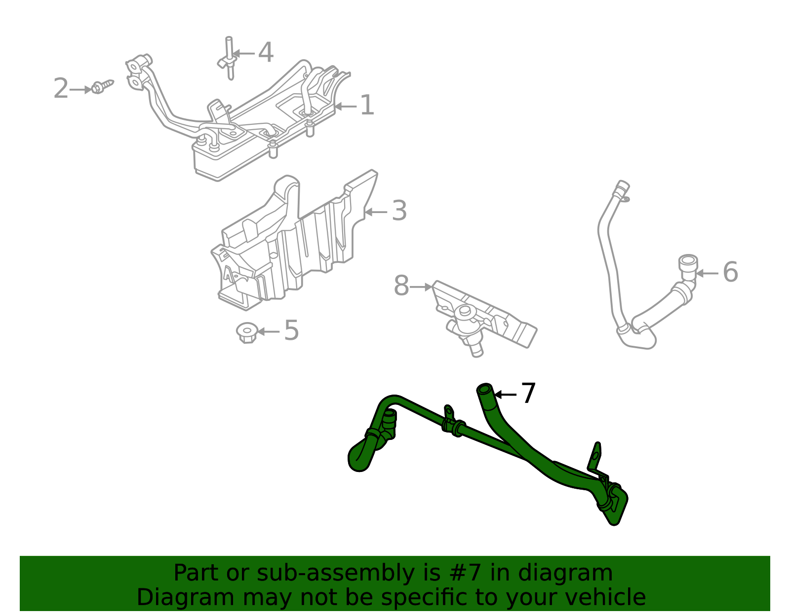 2020-2022 Ford F-350 Super Duty Cooler Pipe lc3z7a031e | GetOEMParts.com