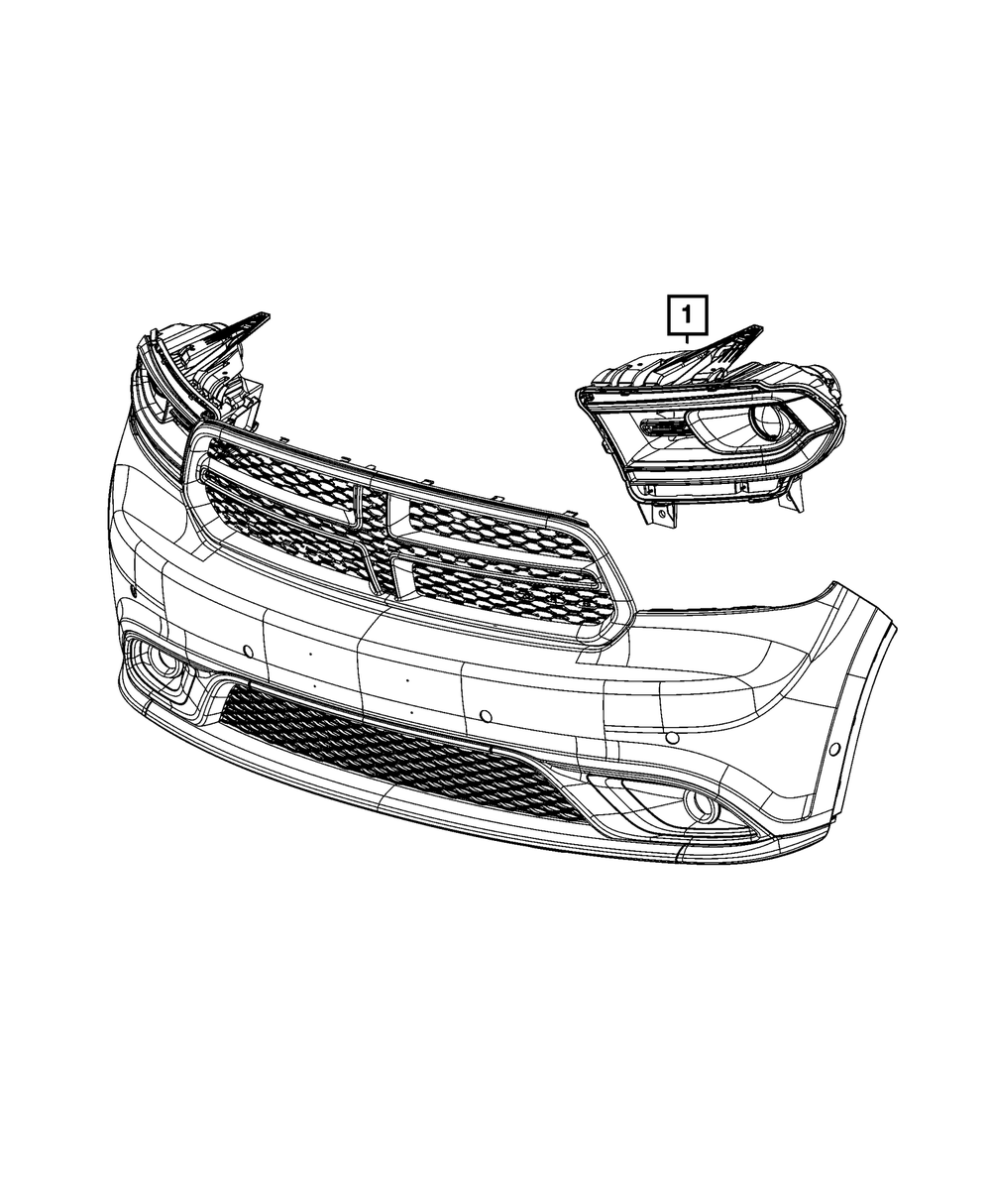68433777AF - Headlamp, Left The Official Mopar eStore
