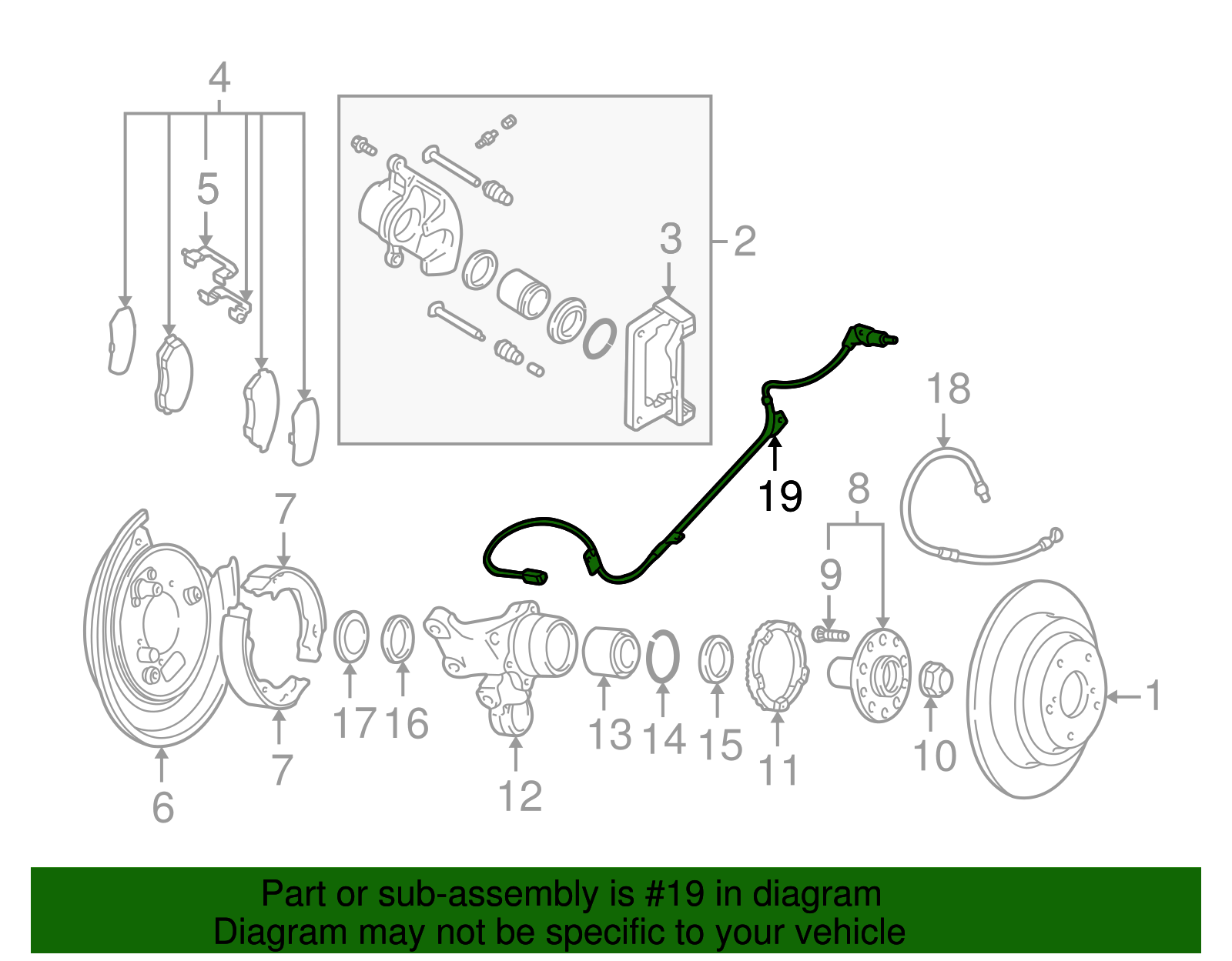 2002-2007 Subaru Rear Speed Sensor 27540FE050 | Buy Subaru Parts