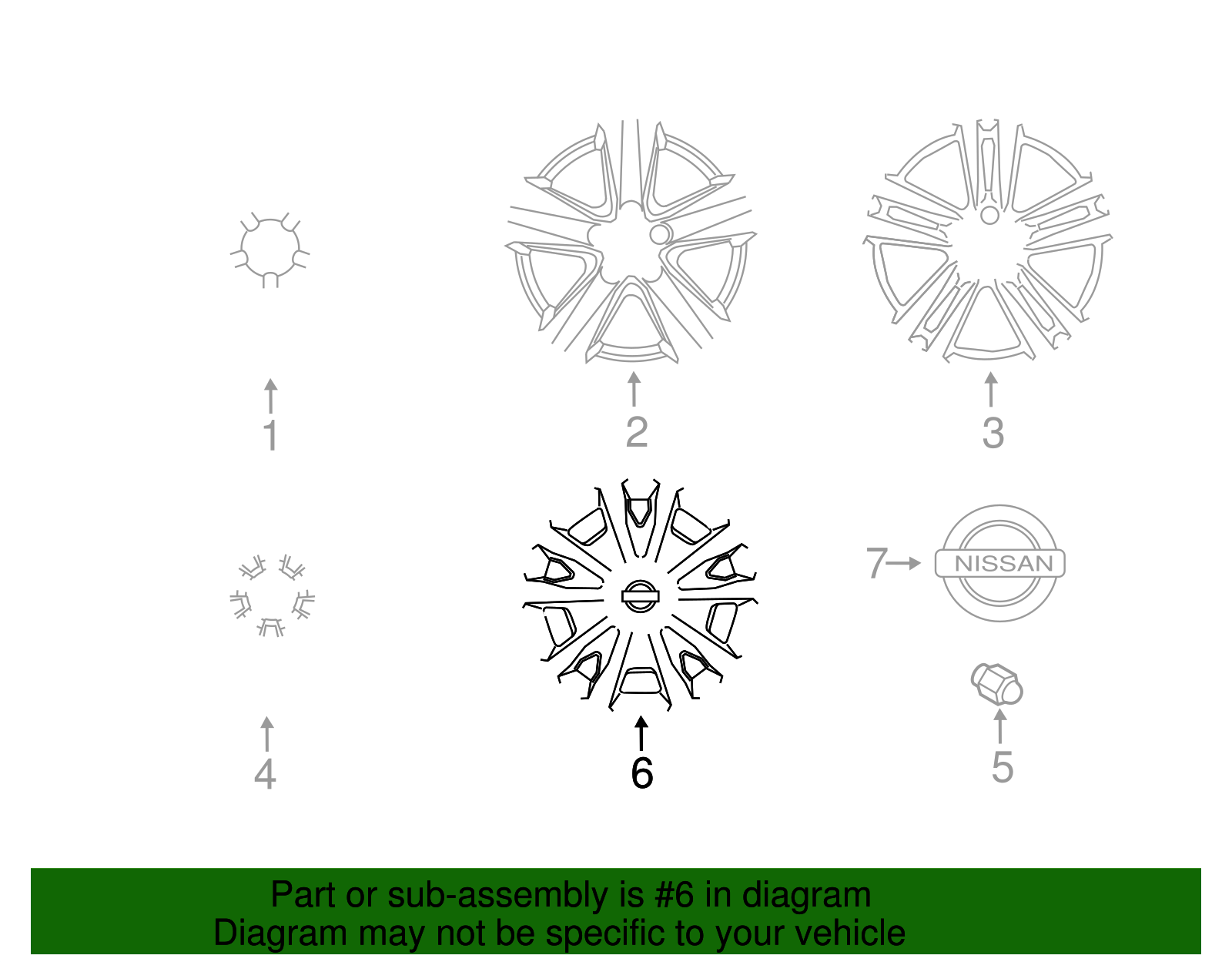 2011-2017 Nissan Quest Wheel Cover 40315-JN00B | Boro Nissan Parts