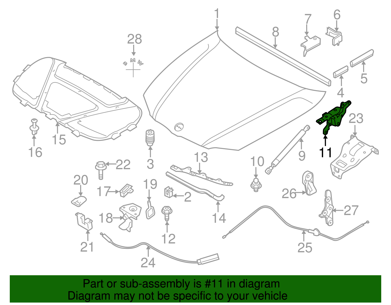 2012-2013 BMW Hinge 41-61-7-325-870 | BMW OEM Parts