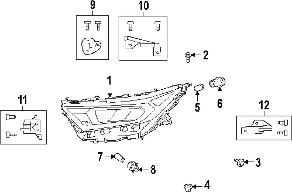 2022-2024 Toyota RAV4 Headlamp Assembly - PASSENGER SIDE 81130-42D80 ...