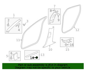 2011-2025 Honda Door Trim Panel Clip 91560-SZW-003 | OEM Parts Online