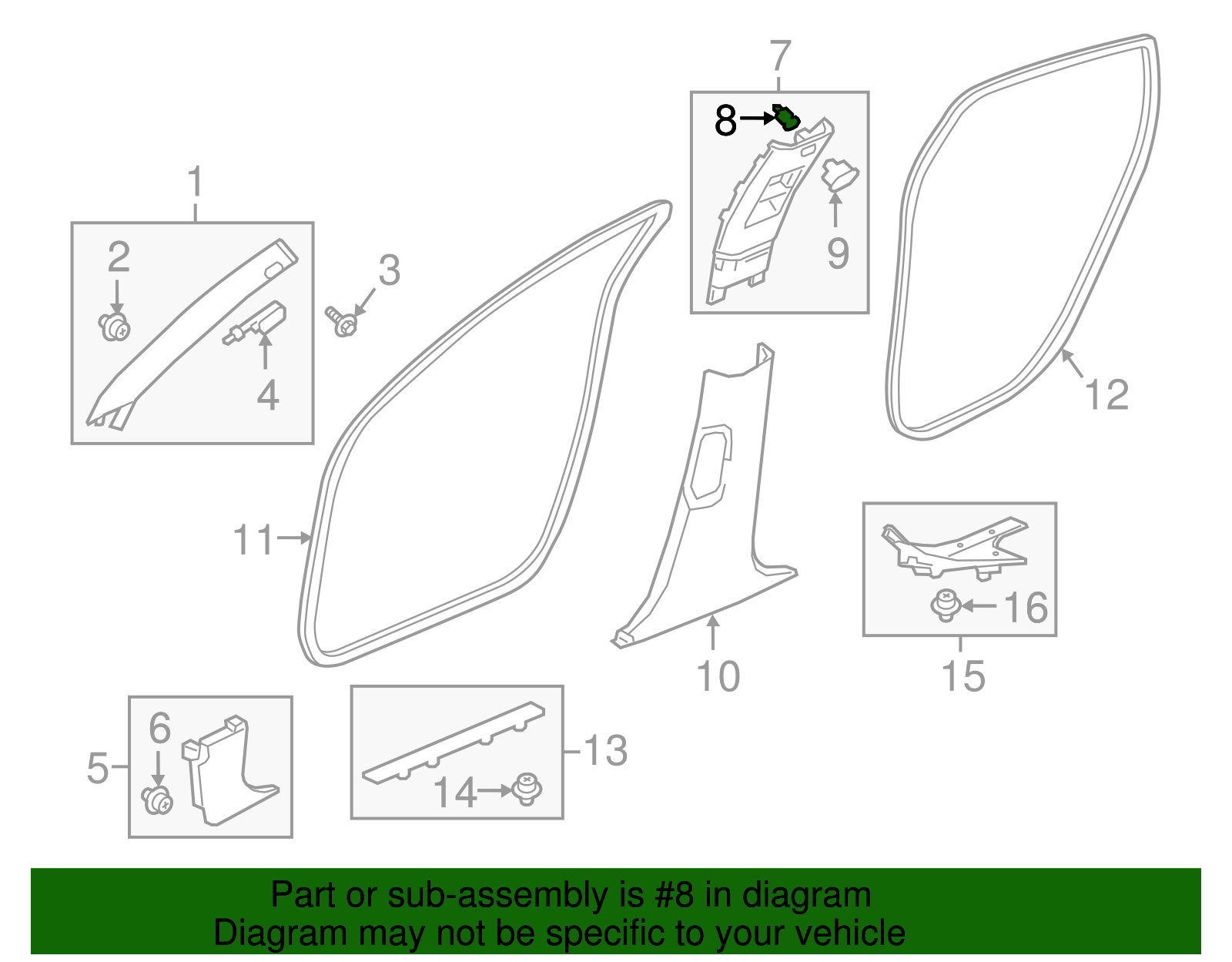 91561-TVA-A01 - Upper Center Pillar Trim Clip 2018-2025 Honda | Honda ...