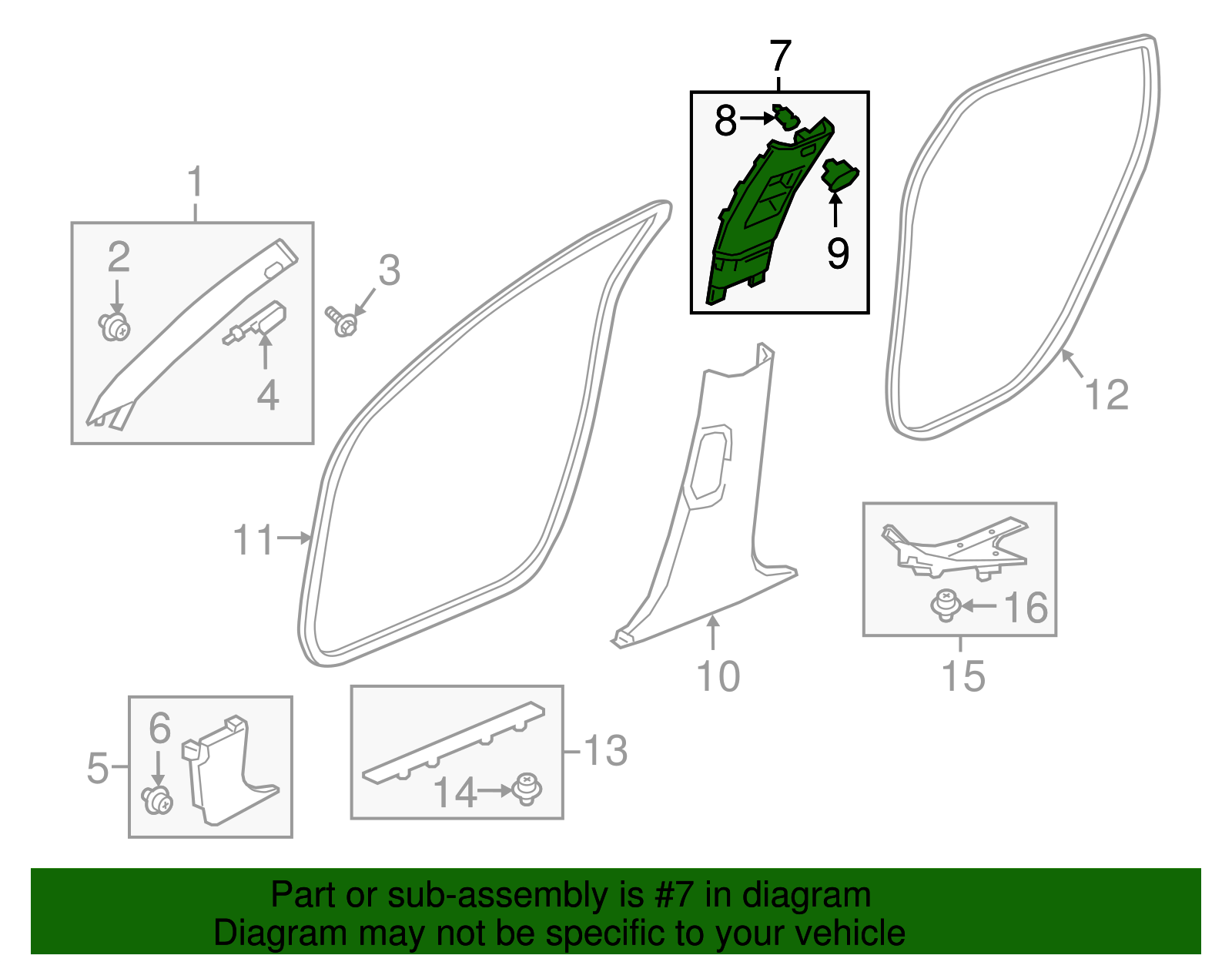 84111-TVA-A01ZA - 2018-2022 Honda Accord - Garnish Assembly R Center ...