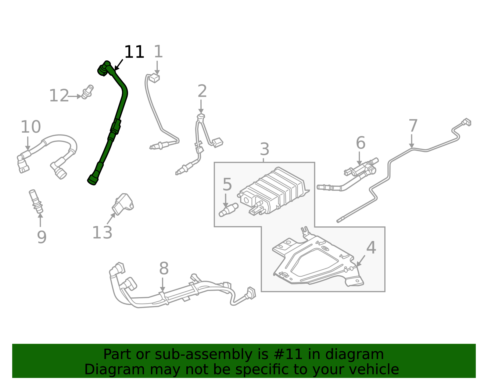 2021 Ford Bronco | Vent Tube | MB3Z-6758-C | Walls' Ford Parts