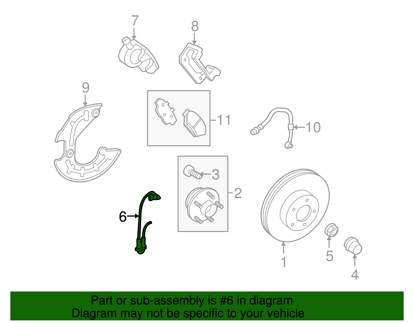 2011-2014 Ford Mustang Motorcraft™ ABS Sensor BRAB-403 | OEM Parts Online