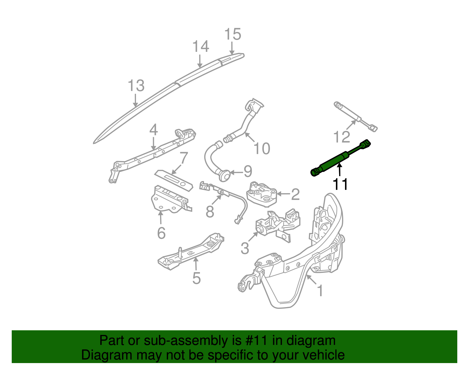 54377128764 - 2007-2020 BMW Hydraulic Cylinder (54-37-7-128-764) | BMW ...