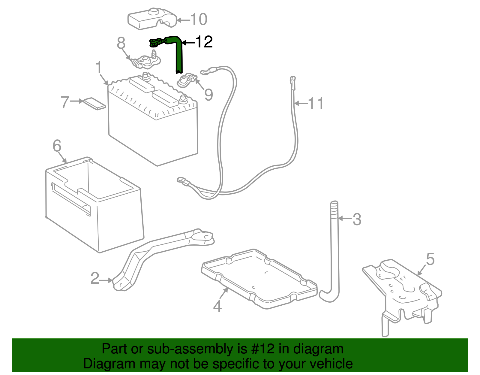 82122-07010 - Battery Cable - 1992-2003 Toyota | Lithia Toyota Parts