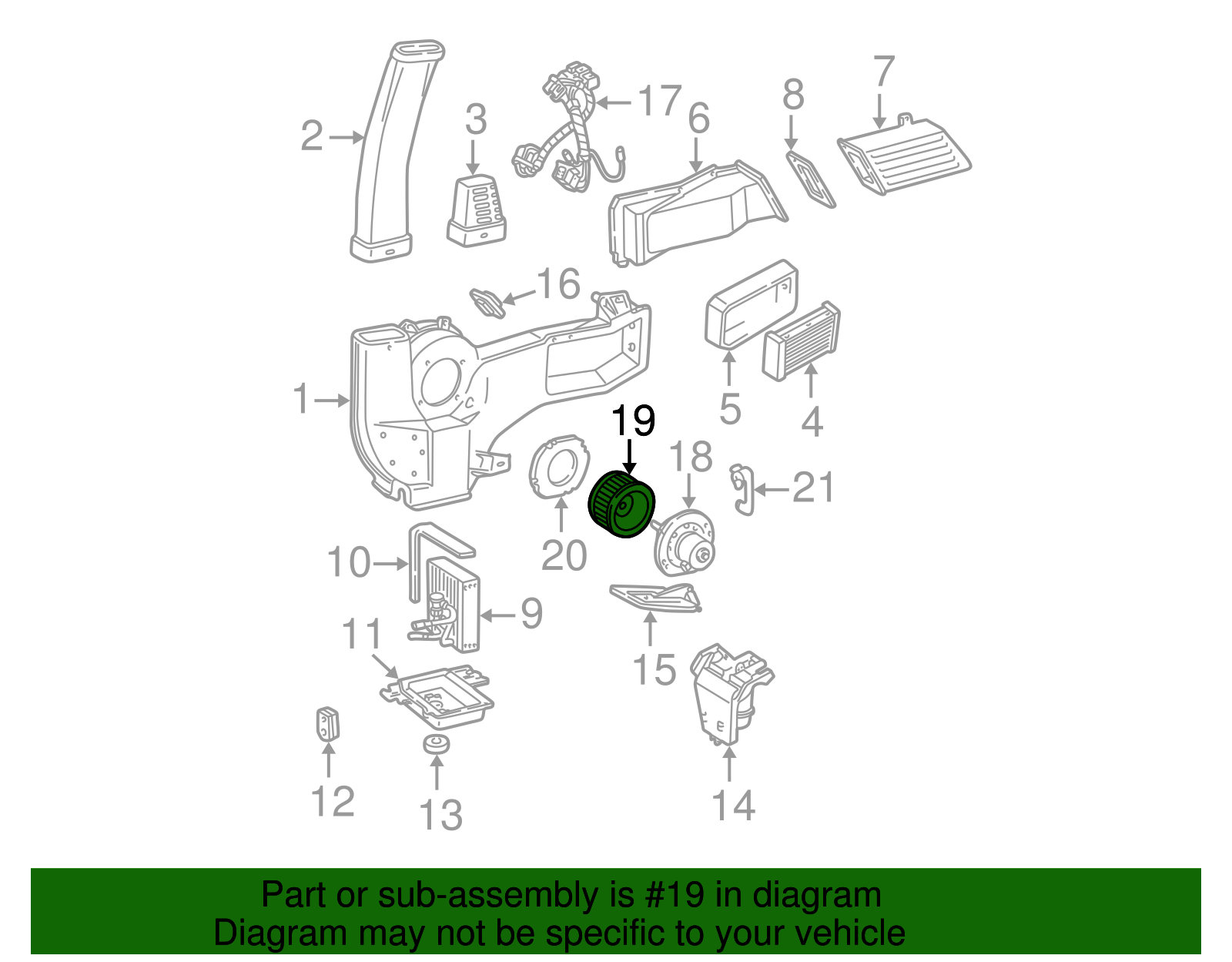 1984-2019 Ford HVAC Blower Motor Wheel BC2Z-19805-A | Ford OEM Parts Outlet
