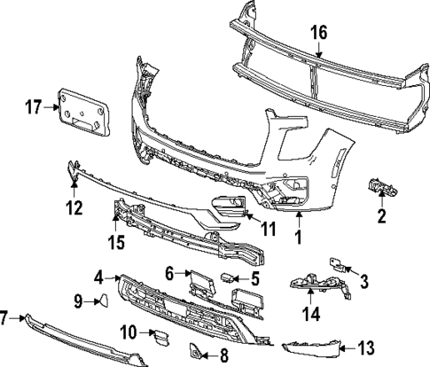 Bumper & Components - Front for 2025 GMC Yukon | GMPartsDirect.com