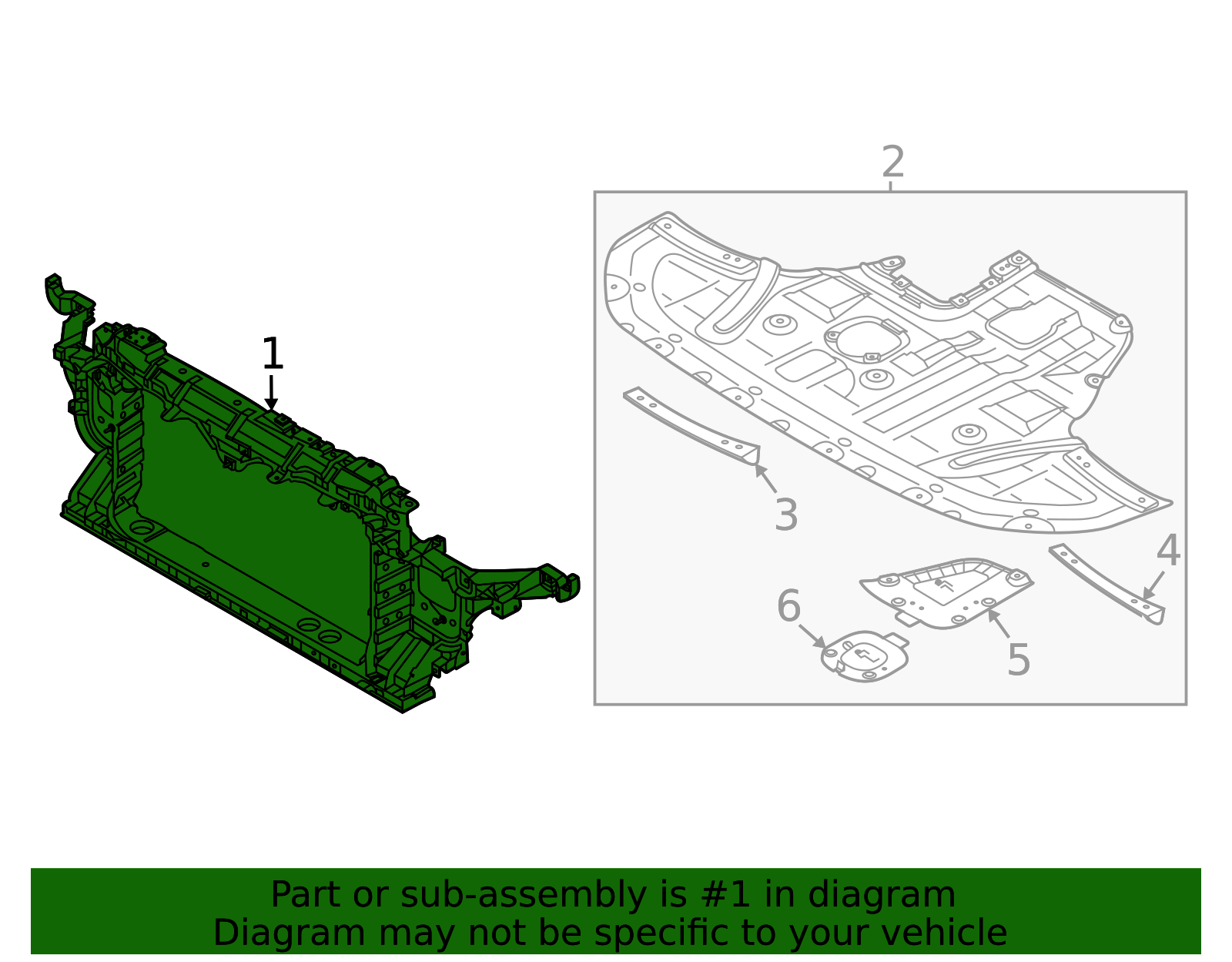 64101-L3000 - Radiator Support 2021-2024 Kia K5 | Kia.Parts Store