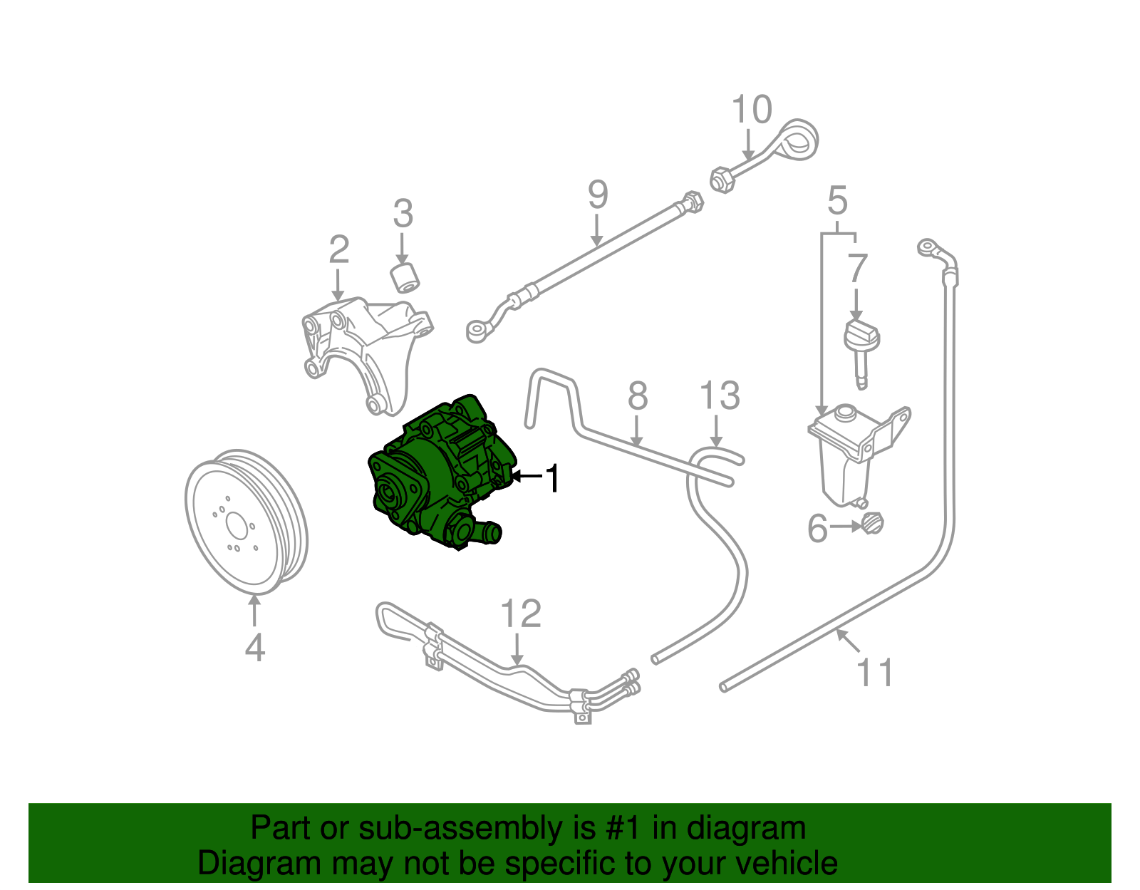 8E0-145-155-P - Power Steering Pump 2005-2009 Audi | Audi OEM Parts Guy