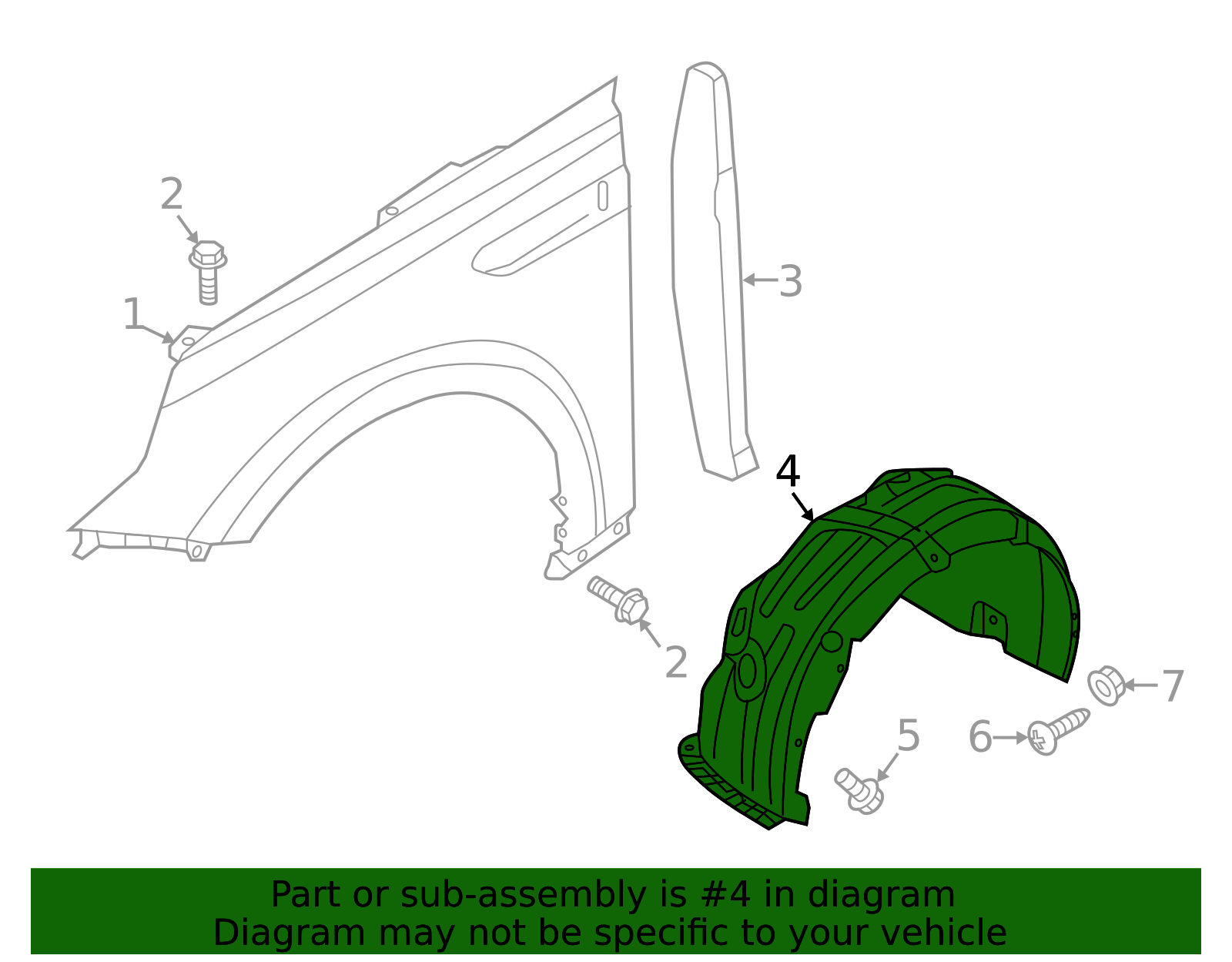2019-2020 Kia Optima Fender Liner - Passenger Side (RH) 86812-D5500 ...