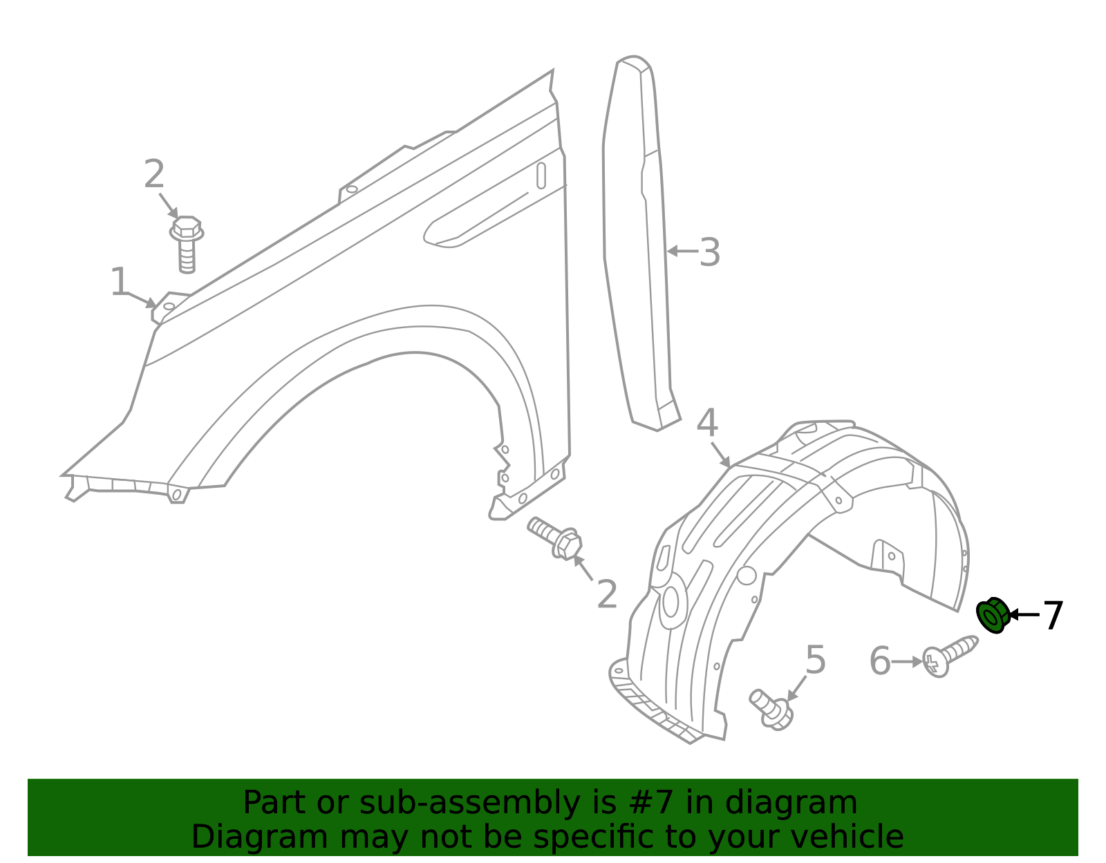 2016-2025 Kia Fender Liner Retainer Clip 86848-C8000 | Kia Parts Online