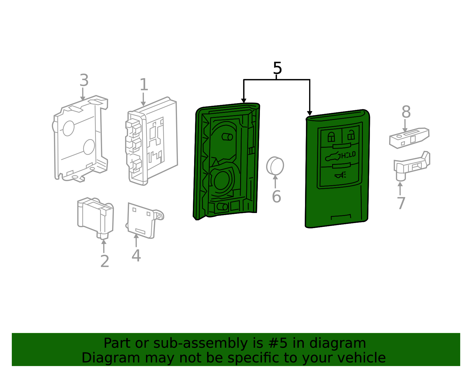 Remote Control Door Lock and Theft Deterrent Transmitter 23465954 ...