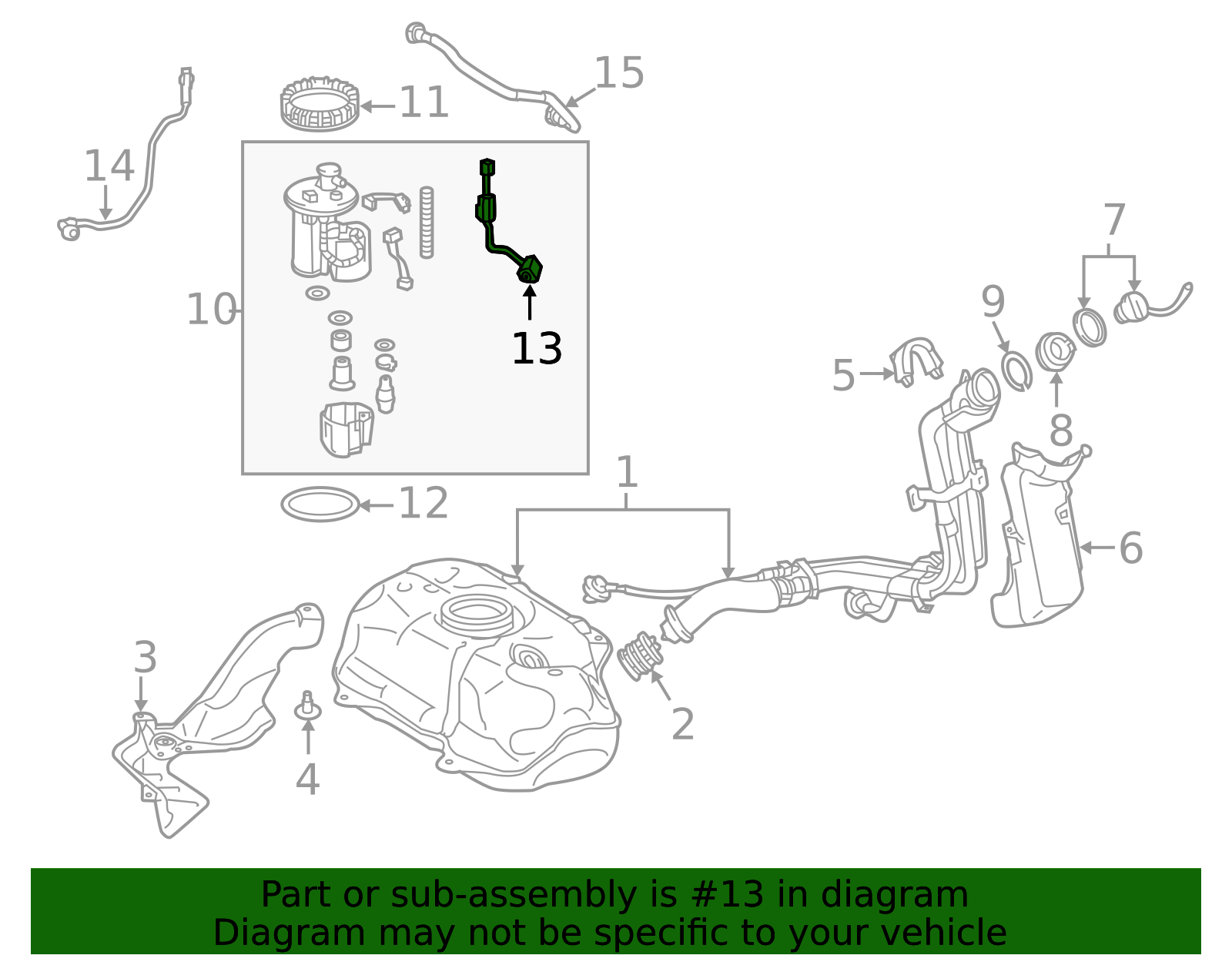 Genuine Toyota Fuel Gauge Sending Unit part# 83320-52280 for 2012-2019 ...
