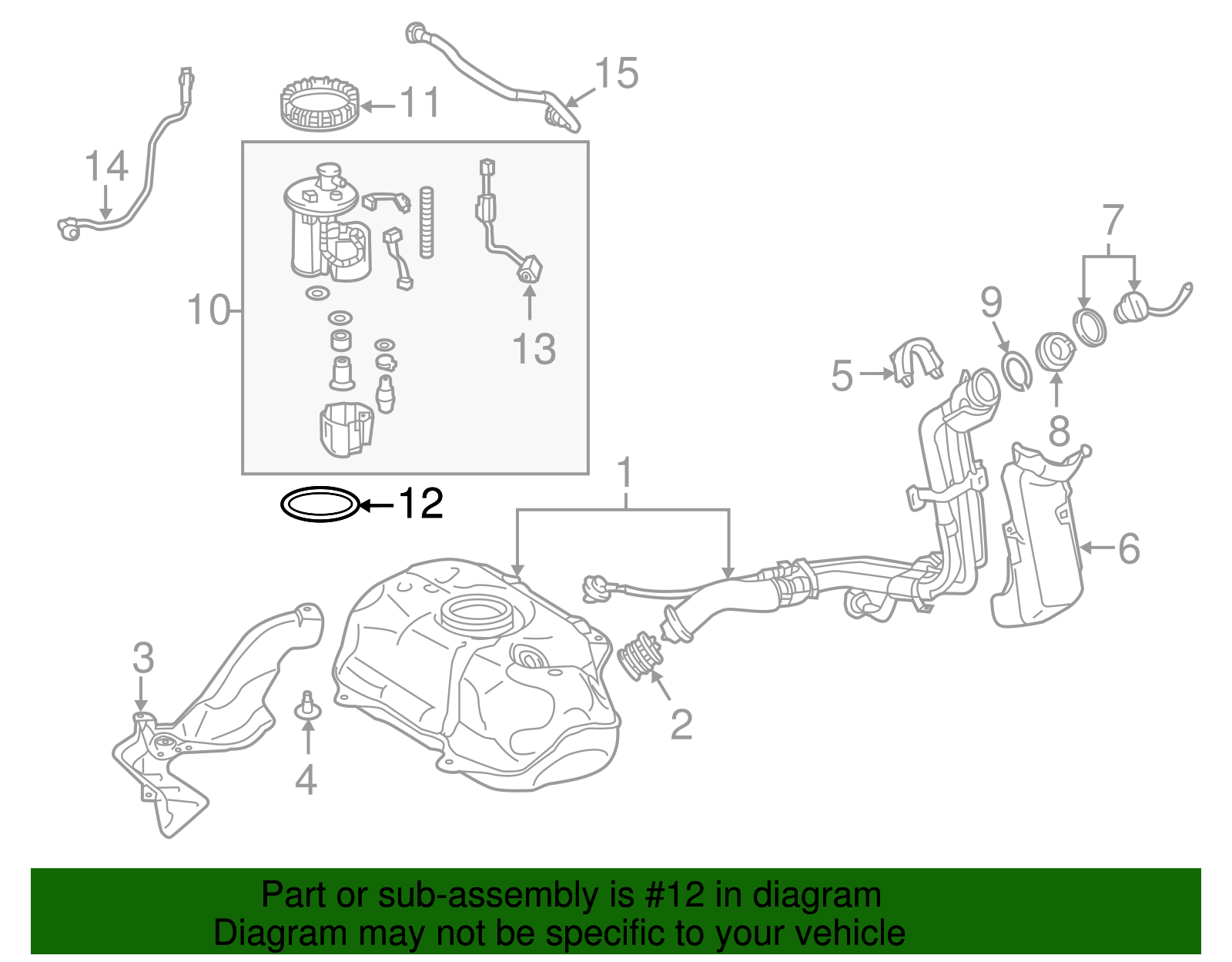 7716952030 - Toyota Fuel Pump Assembly Gasket 2007-2019 Toyota ...