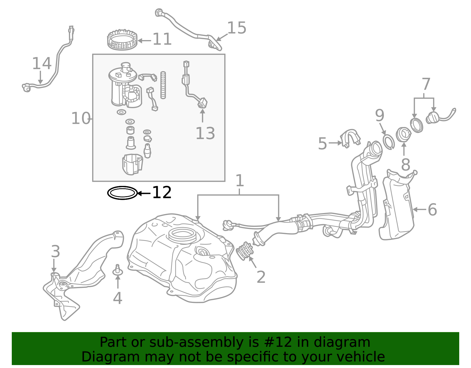 77169-52030 - Fuel Pump Assembly Gasket - 2007-2019 Toyota | Toyota ...