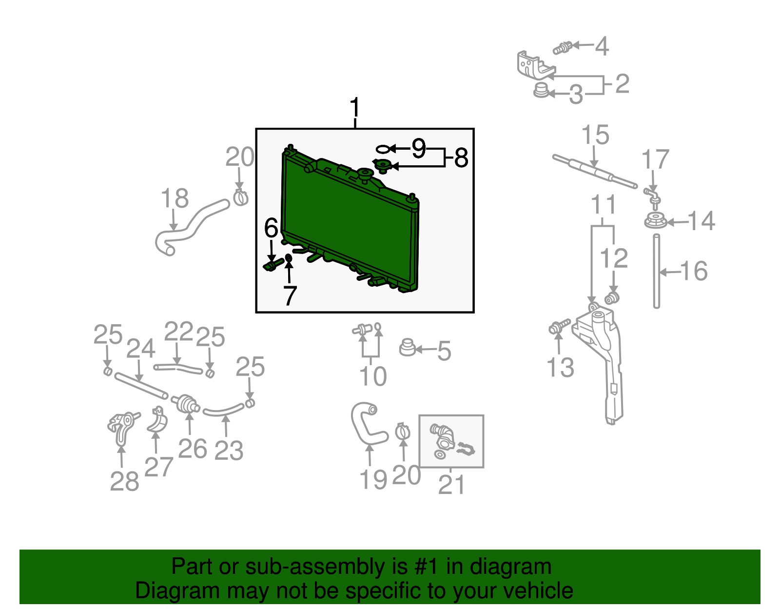 OEM 2007-2010 Honda Element Radiator Assembly 19010-PZD-A12 | Honda ...