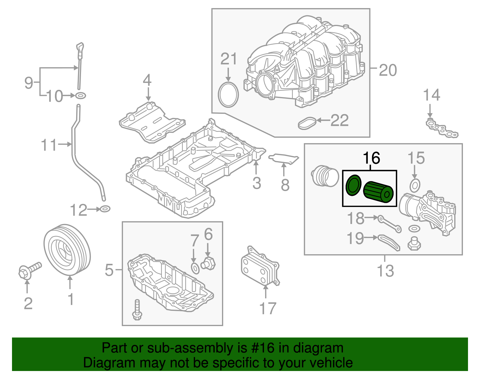 2014-2022 Hyundai Oil Filter 26320-3F500 | QuirkParts