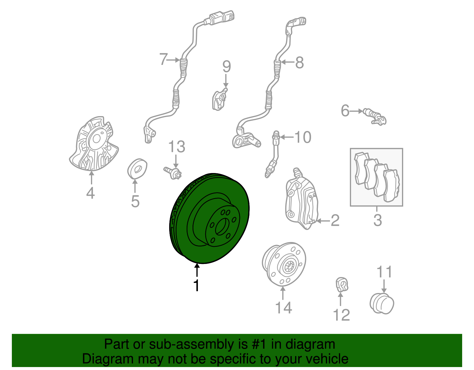 220-421-11-12-64 - Disc Brake Rotor 2001-2006 Mercedes-Benz | Mercedes ...