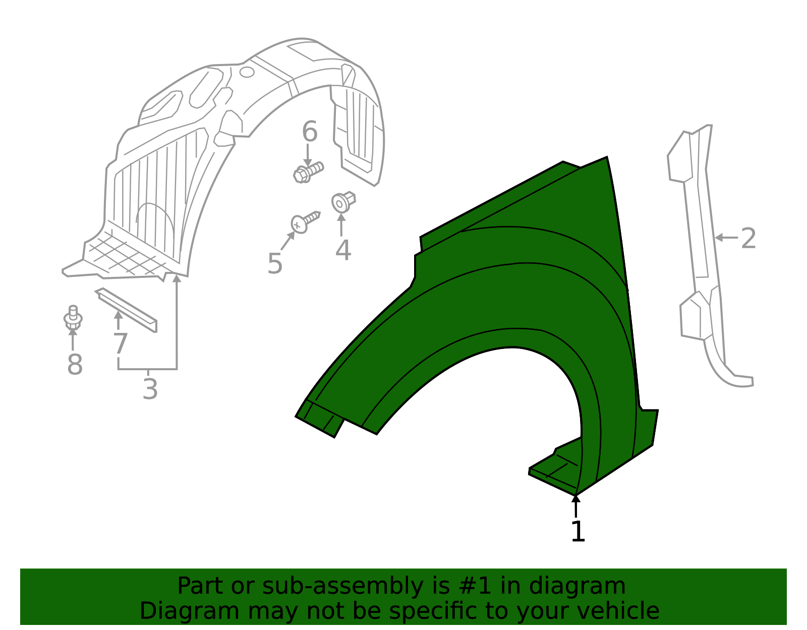 Hyundai - 66311-2V010 - Fender - 2012-2017 Hyundai Veloster | OEM ...